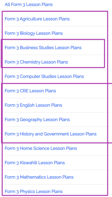 Form 3 Biology Lesson Plans » KCSE REVISION